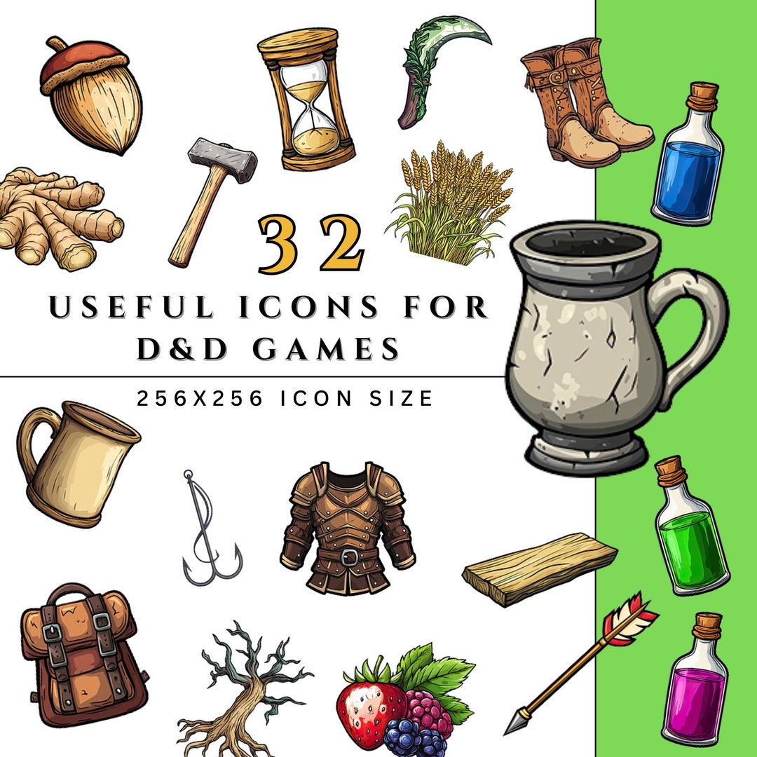 D&D Useful Game Icons 256x256 Size Png for Tabletop VTT Foundry 2D RPG ...