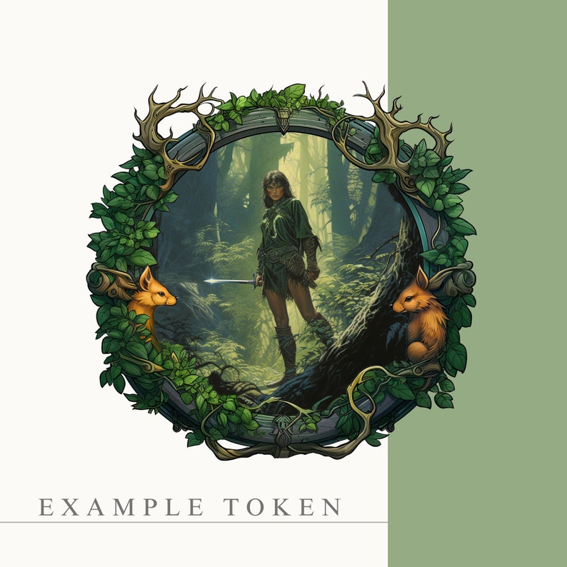 D&D Druid Token Border for Dungeons and Dragons Tabletop RPG Roll20 VTT Foundry Dnd Character ...
