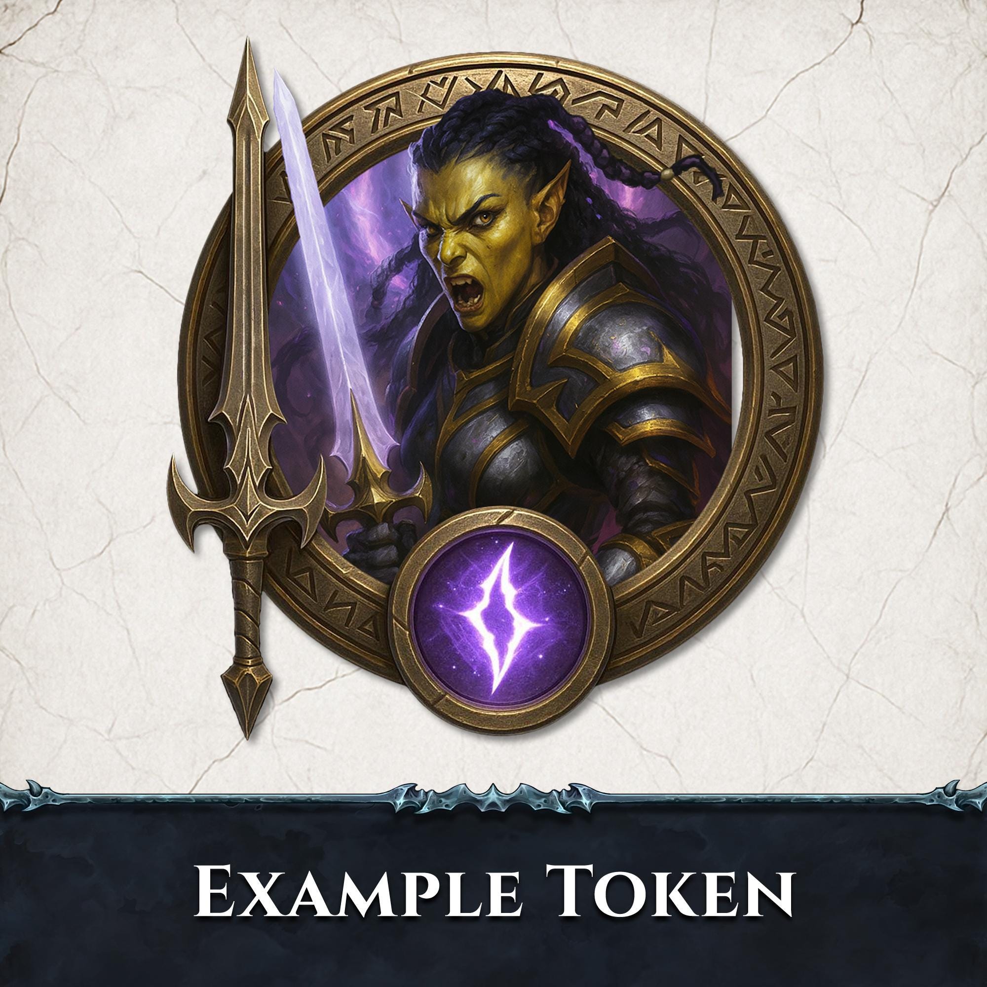 Dnd Race Token Borders: Character Portrait Frames for VTT RPG (PNG ...