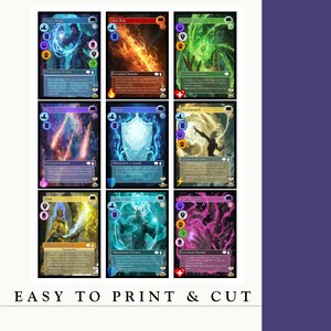 D&D Spell Cards Level 1 | TCG Sized 2.5x3.5 Dungeons and Dragons 5e ...