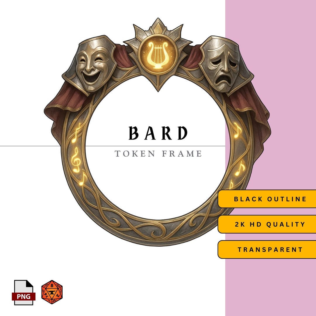 Bard Token Border Jester Fools Frame for D&D Character Portraits Used ...