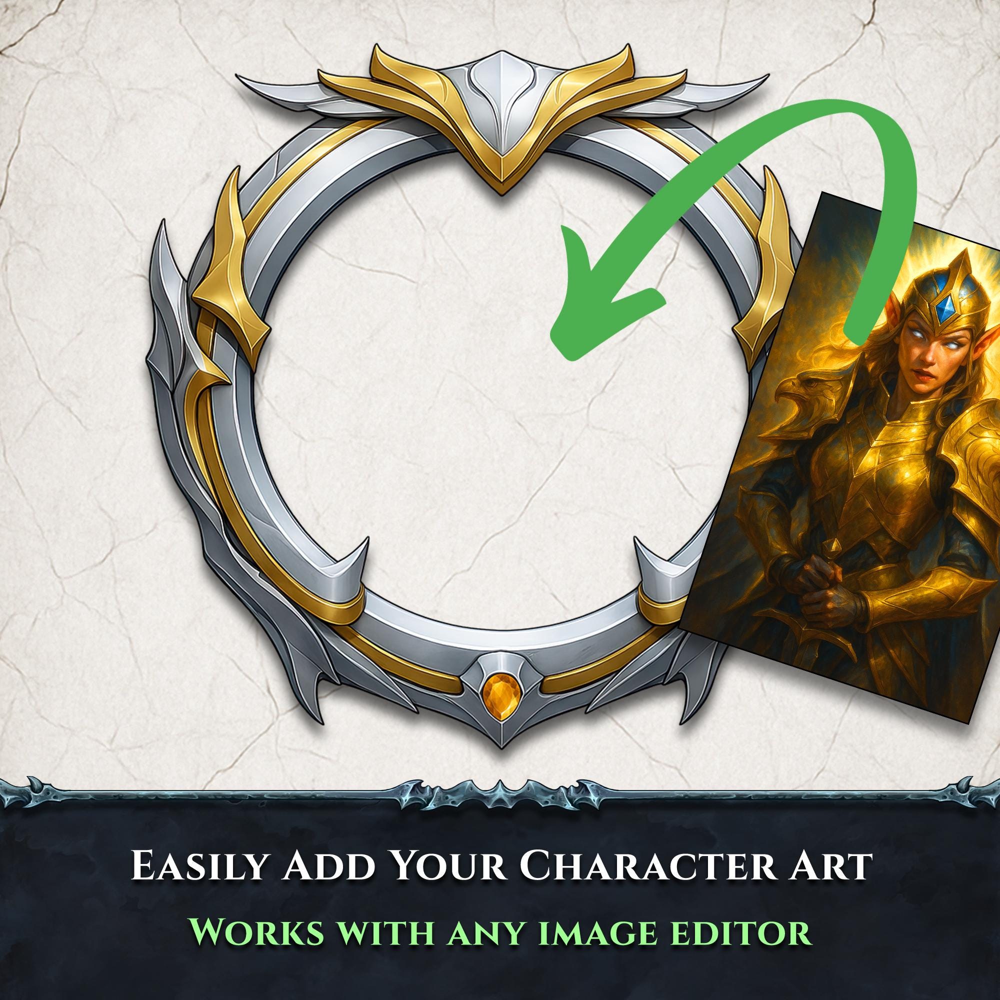 Paladin Token Border: Gold & Silver Frame (PNG) - Etsy