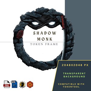 D&D Shadow Monk Token Border for Dungeons and Dragons Tabletop RPG ...