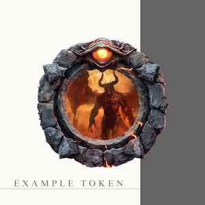 D&D Demonic Token Border for Dungeons and Dragons Tabletop RPG Roll20 VTT Foundry and Dnd Evil ...