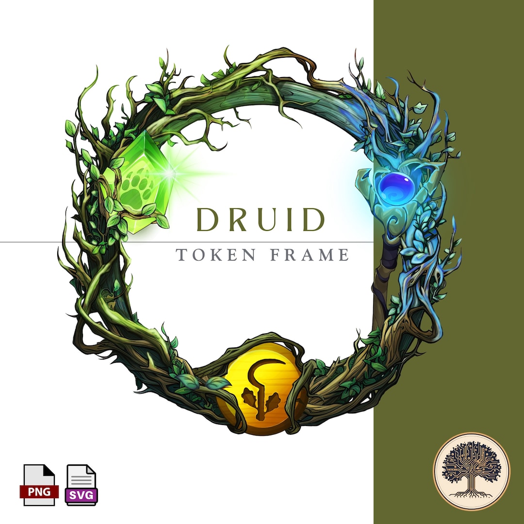 D&D Druid Class Token Border for Dungeons and Dragons Tabletop RPG ...
