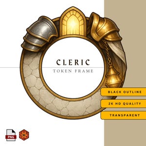 D&D Cleric Token Border for Dungeons and Dragons Tabletop RPG Roll20 ...