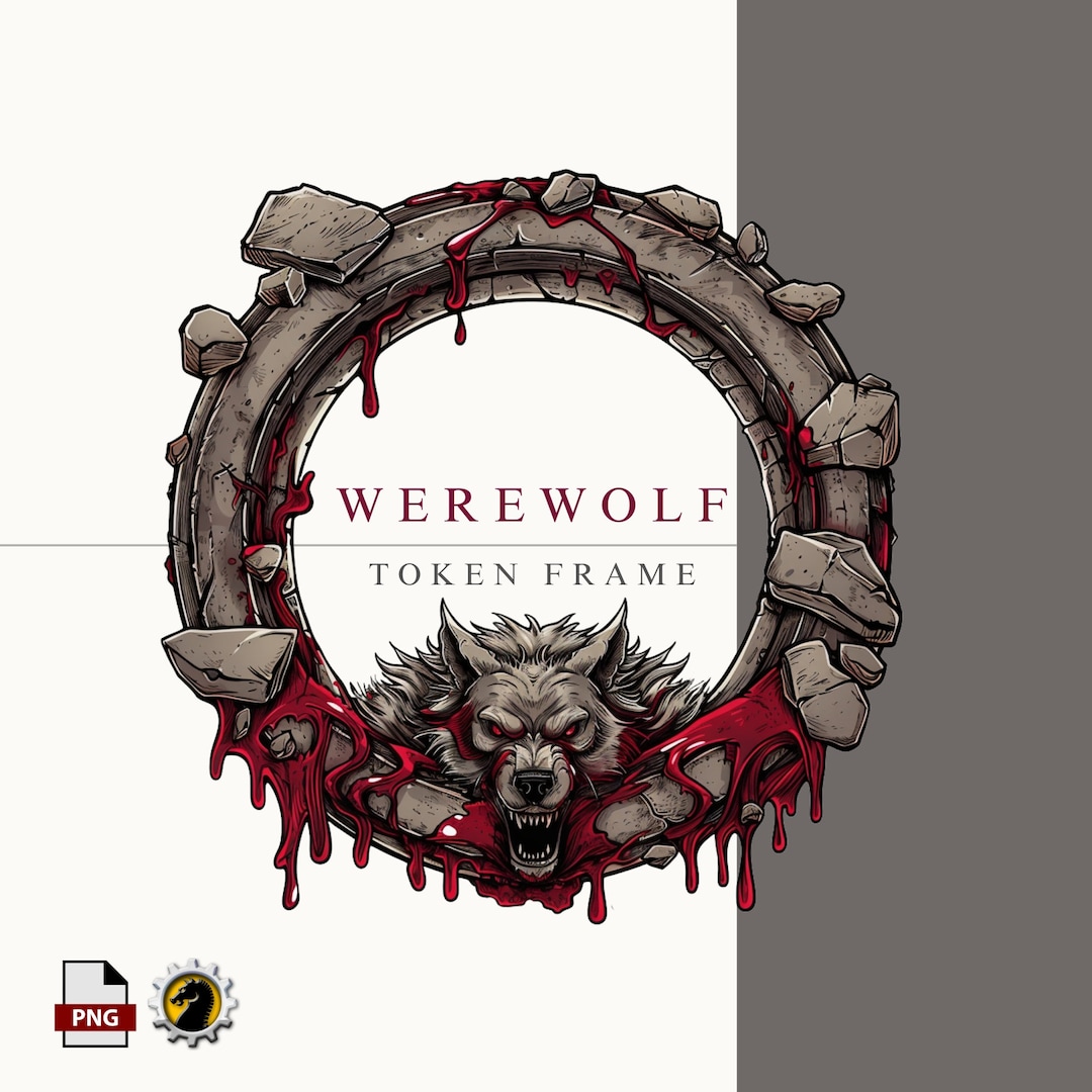 D&D Werewolf Token Border for Dungeons and Dragons Tabletop RPG Roll20 ...