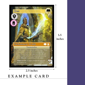 D&D Spell Cards Level 1 | TCG Sized 2.5x3.5 Dungeons and Dragons 5e ...