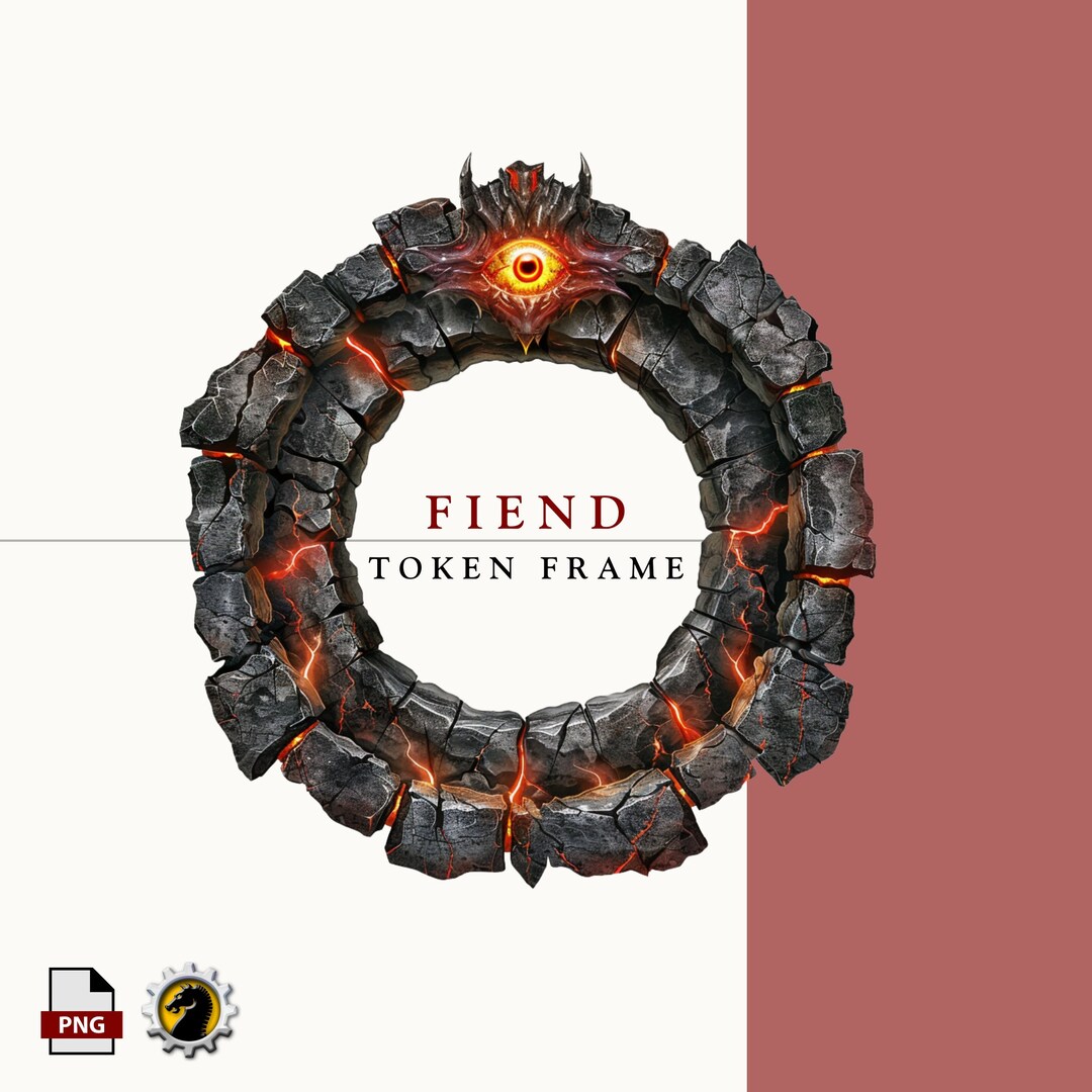 D&D Fiend Token Border for Dungeons and Dragons Tabletop RPG Roll20 VTT Foundry and Dnd Demon ...