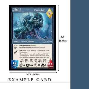 D&D DIY Monster Cards | TCG Sized 2.5x3.5 Dungeons and Dragons 5e ...