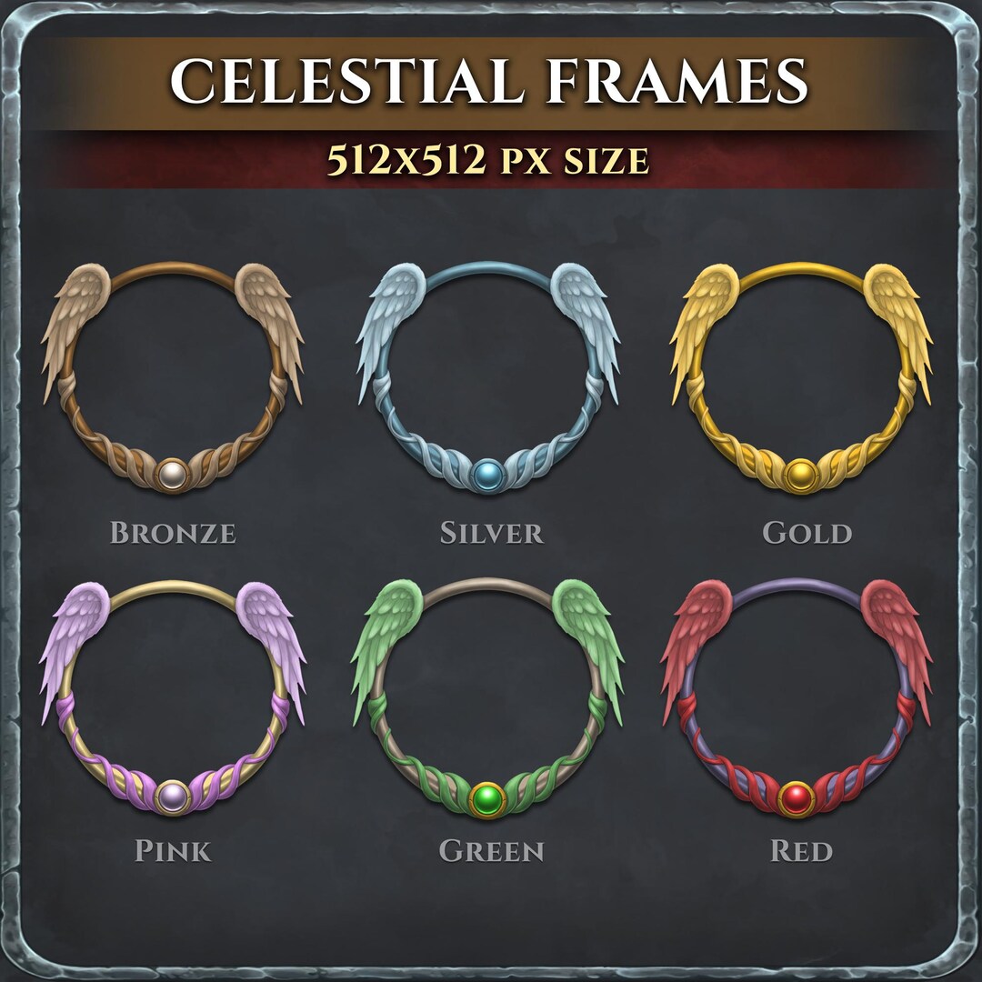 Celestial Token Frame: for Dnd Character Portraits (PNG Files, Digital ...