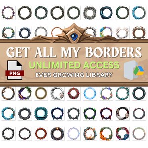 Wood Token Border for Dungeons and Dragons Tabletop RPG Roll20 VTT ...