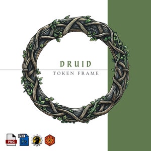 D&D Druid Token Border for Dungeons and Dragons Tabletop RPG Roll20 VTT Foundry Dnd Character ...