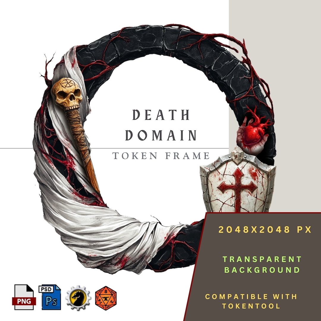Cleric Death Dominion Token Border for Dungeons and Dragons Tabletop ...