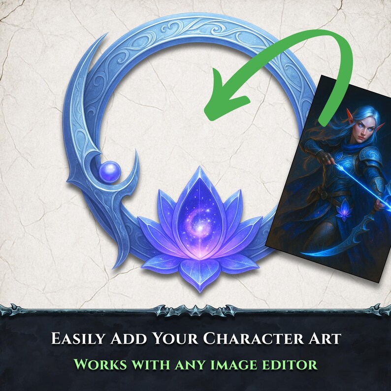 Star Elf Token Border: Astral Elven Frame - Dnd, Pathfinder (PNG Files ...