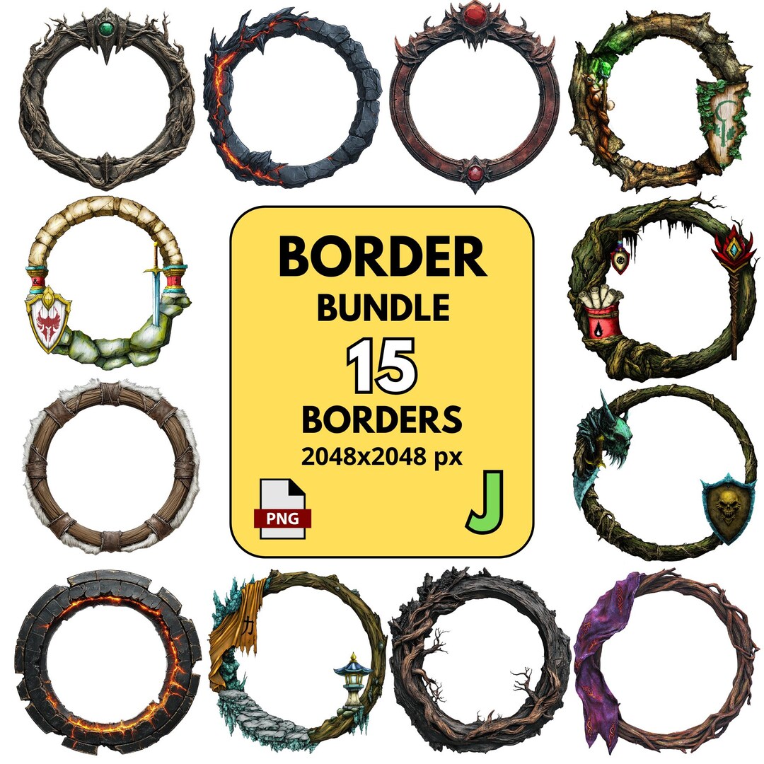 D&D Border Bundle 15 Token Frames for Tabletop Dungeons and Dragons ...