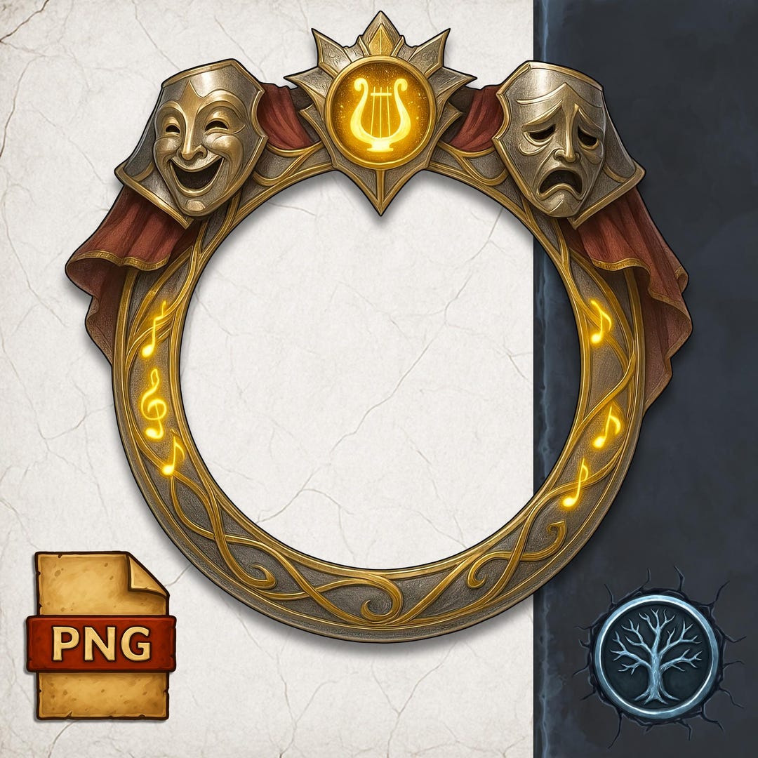 Bard Token Border Jester Fools Frame for D&D Character Portraits Used ...