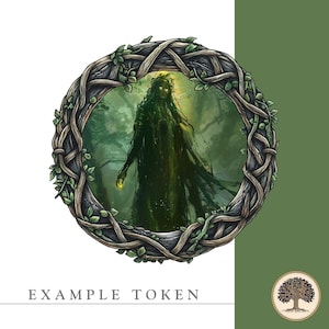 D&D Druid Token Border for Dungeons and Dragons Tabletop RPG Roll20 VTT Foundry Dnd Character ...