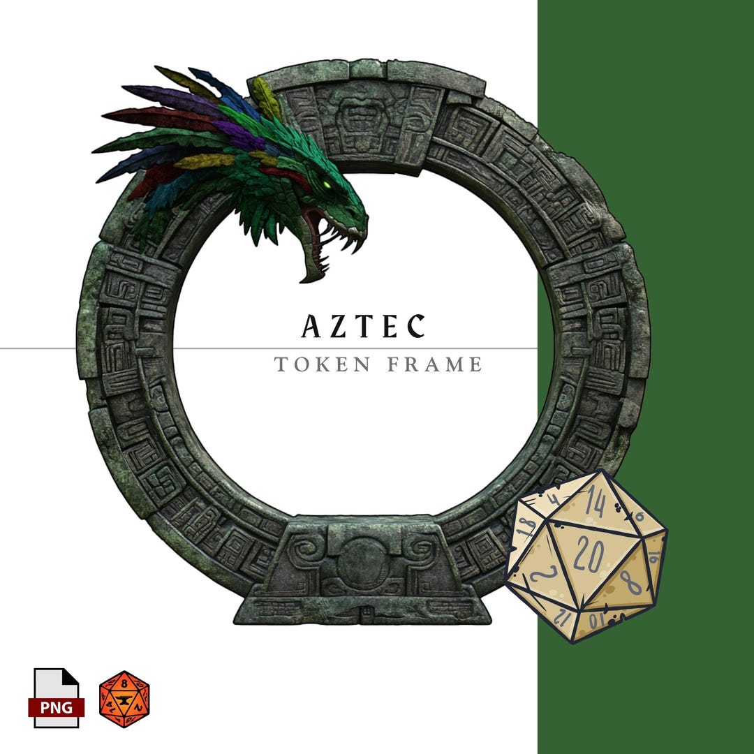 D&D Aztec Quetzalcoatl Token Border for Dungeons and Dragons Tabletop ...