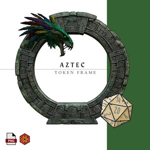 D&D Aztec Quetzalcoatl Token Border for Dungeons and Dragons Tabletop RPG Roll20 VTT Foundry and ...