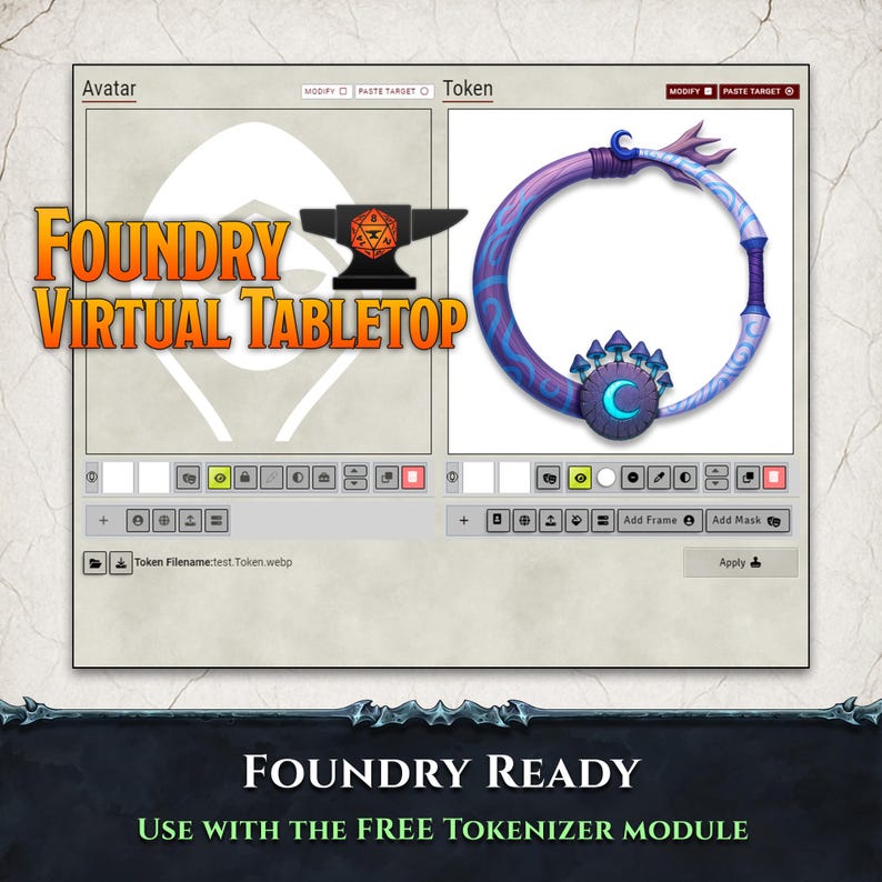 Fantasy RPG Token Border: Transparent Character Portrait Frame (PNG ...