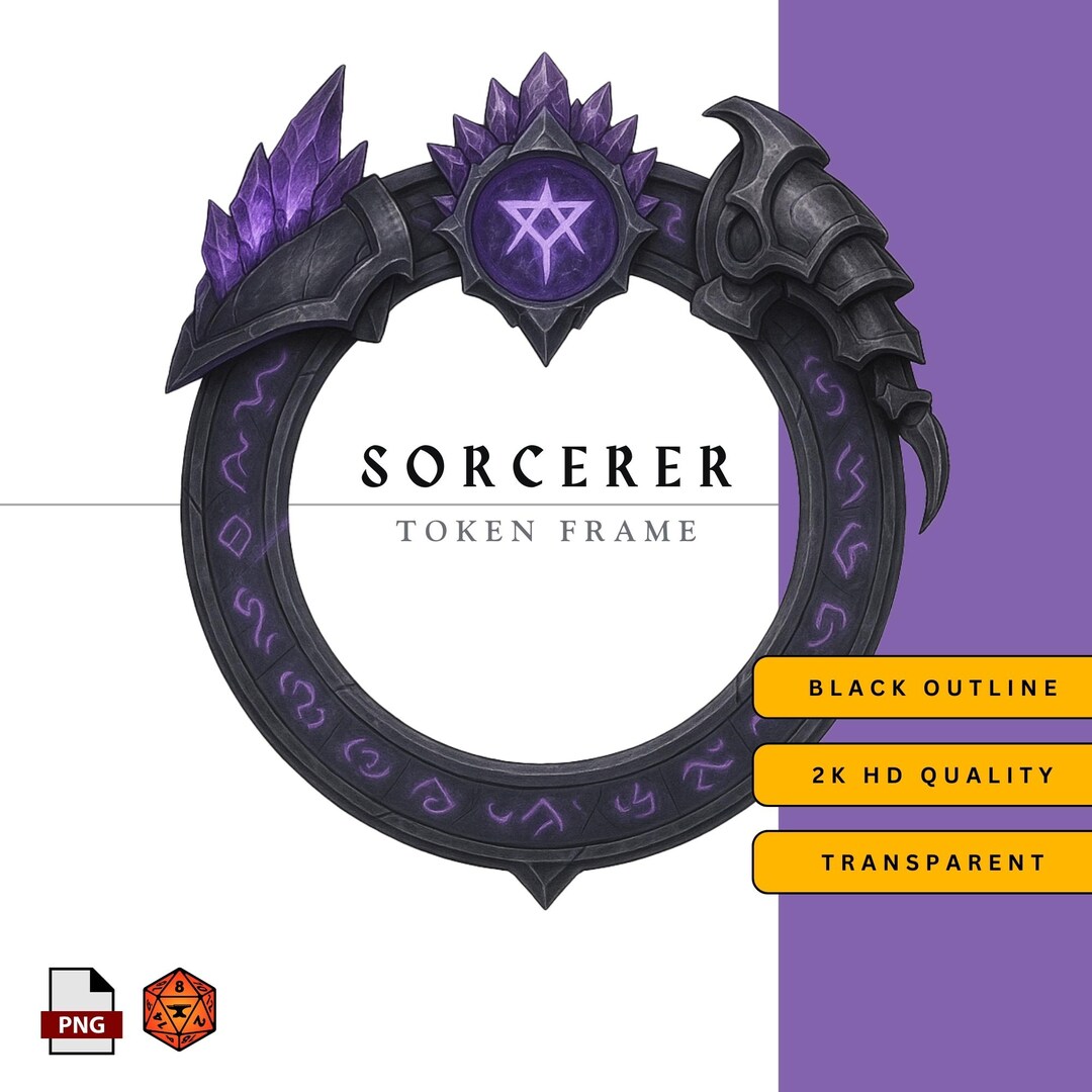 D&D Sorcerer Token Border for Dungeons and Dragons Tabletop RPG Roll20 ...
