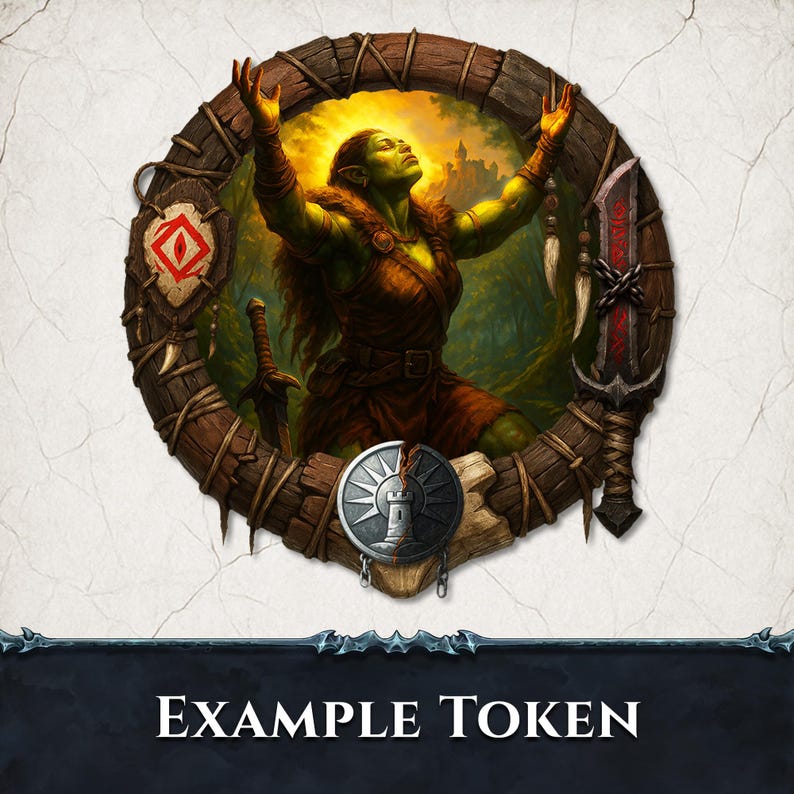 Core Races Border Frames: Dnd Character Portraits, VTT RPG Clip Art ...