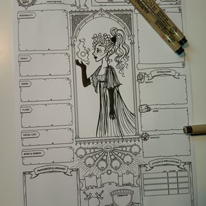 Dnd 5e Fillable NPC Character Sheet Compatible With Fifth Edition ...