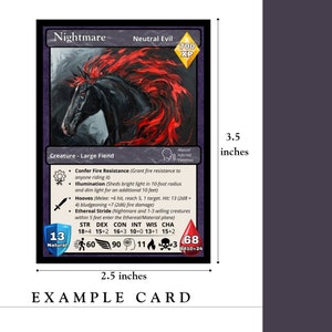 D&D DIY Monster Cards | TCG Sized 2.5x3.5 Dungeons and Dragons 5e ...