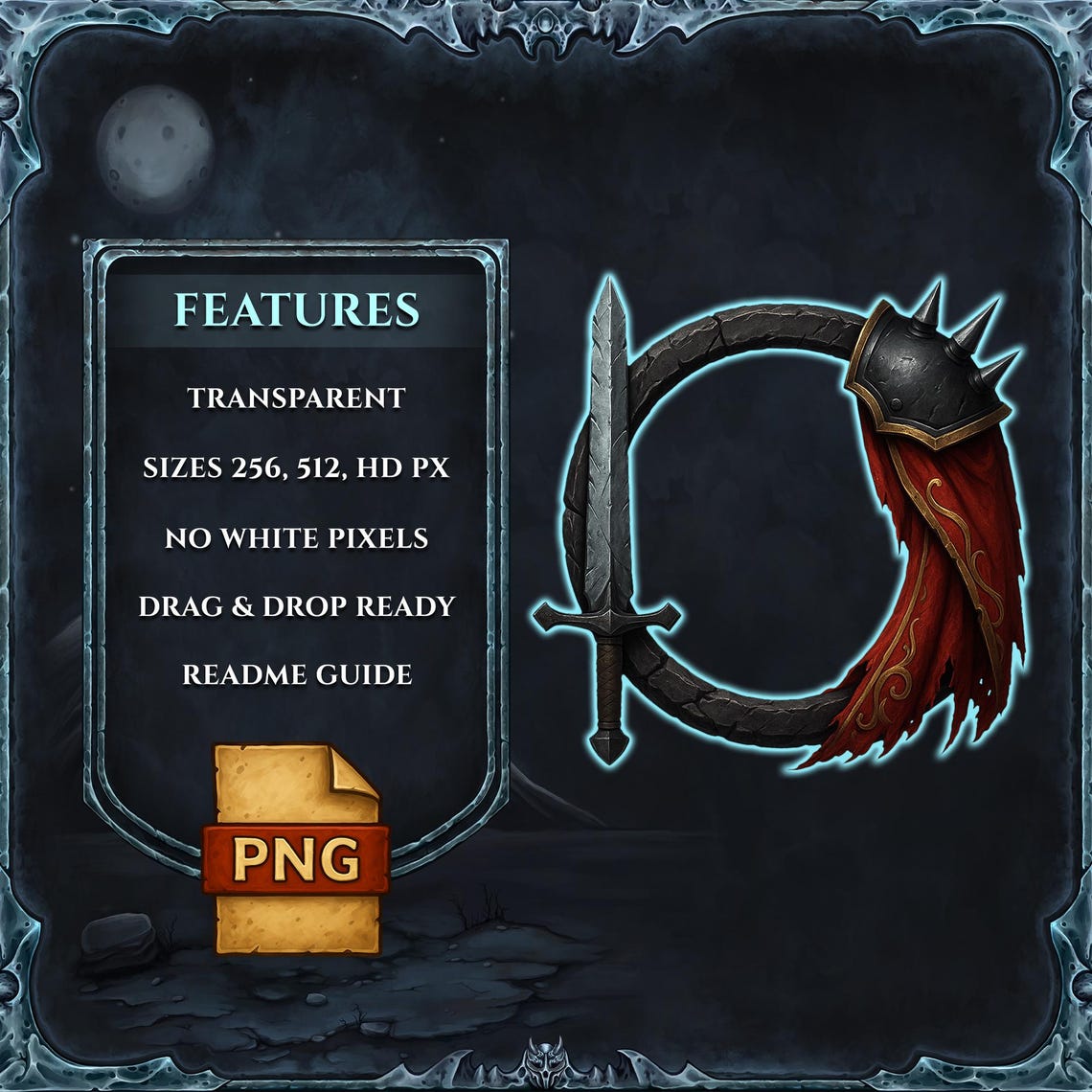 Warrior Paladin Token Border for Dnd Character Portraits (PNG Files ...