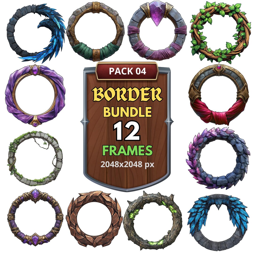 Dnd Border Bundle 12 Token Frames for Tabletop Dungeons and Dragons RPG ...