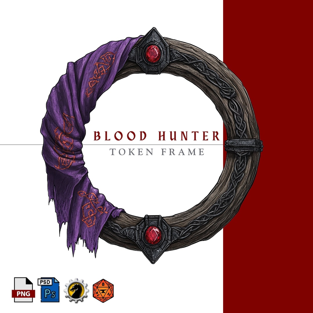 D&D Blood Hunter Token Border for Dungeons and Dragons Tabletop RPG Roll20 VTT Foundry Dnd ...