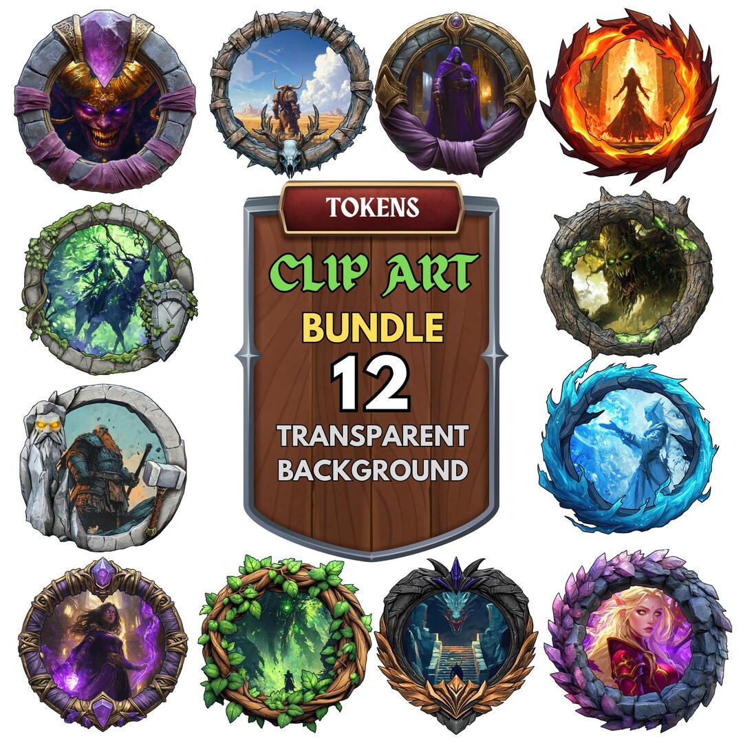 Dnd Token Pack Game Icons Png for Tabletop VTT Foundry 2D Art Assets ...