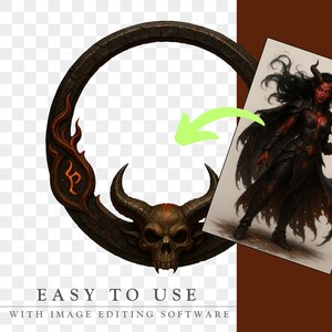 Warlock the Fiend Token Border Subclass Frame for D&D Character ...