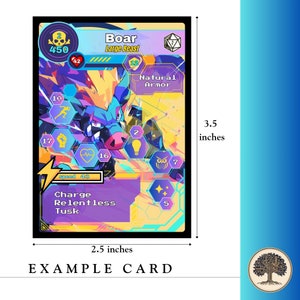 D&D Anime Monster Cards DIY TCG Size 2.5x3.5 Dungeons and Dragons ...