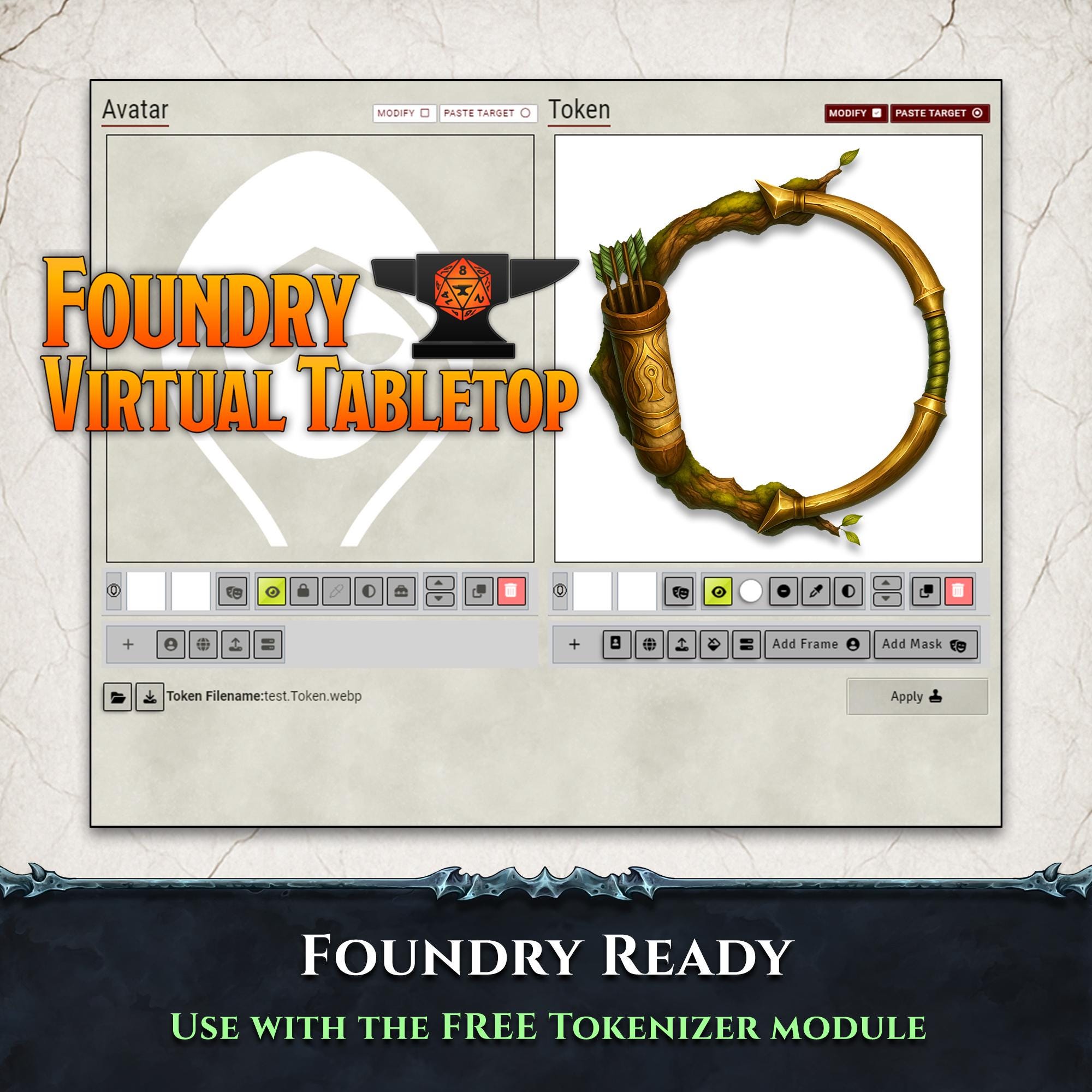 Ranger Token Border Frame: D&D Character Portrait PNG for VTT RPG - Etsy