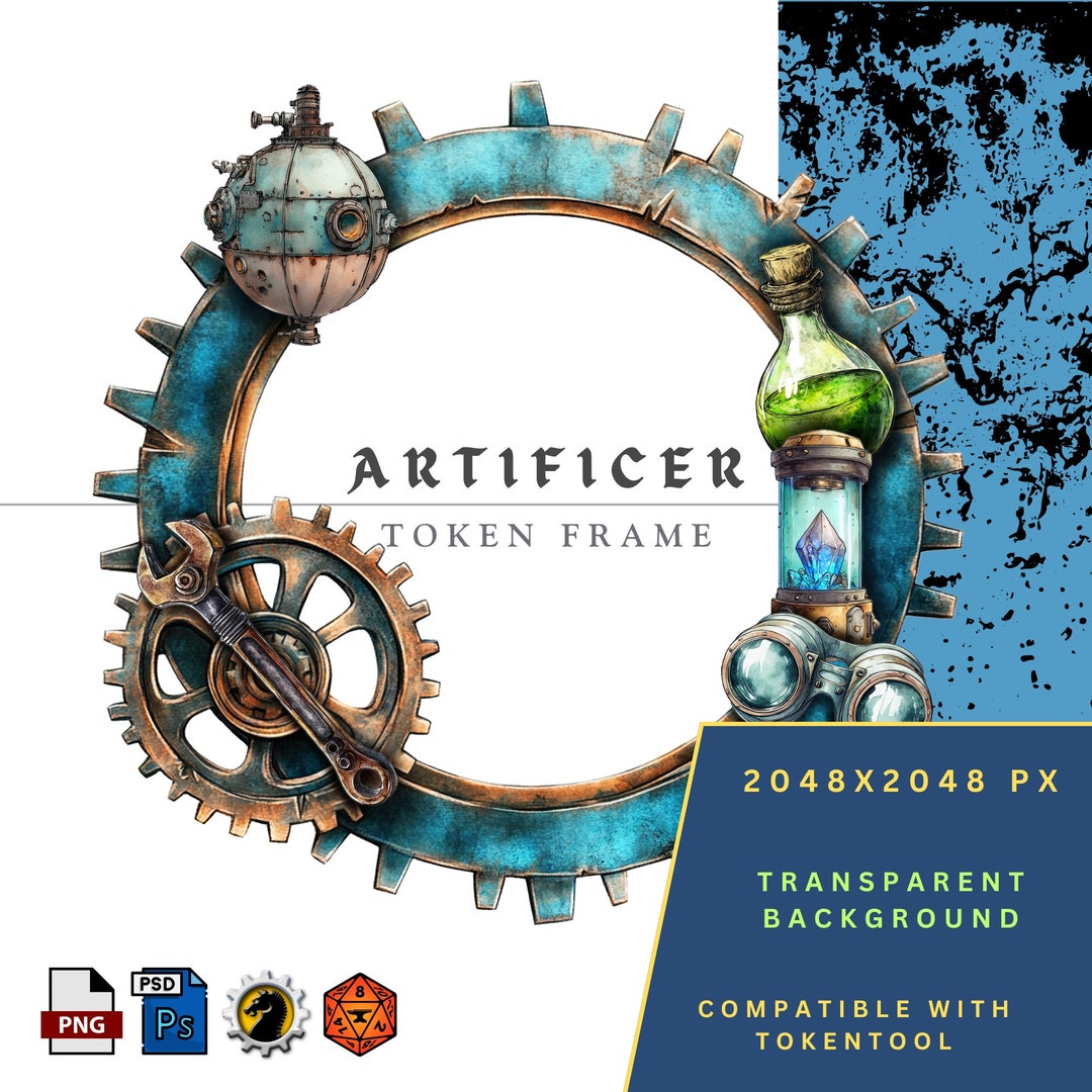 D&D Artificer Token Border for Dungeons and Dragons Tabletop RPG Roll20 ...