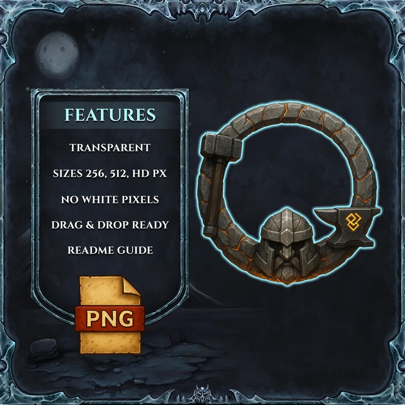Dwarf Token Border: Dnd Dwarven Character Portrait Frame (PNG Files ...