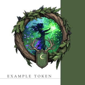 D&D Druid Moon Stag Token Border for Dungeons and Dragons Tabletop RPG ...