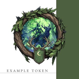 D&D Druid Moon Stag Token Border for Dungeons and Dragons Tabletop RPG ...