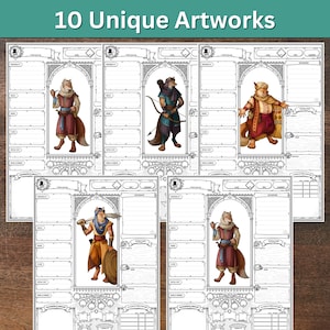 Dnd 5e Fillable NPC Character Sheet: Foxfolk Edition PDF Compatible ...