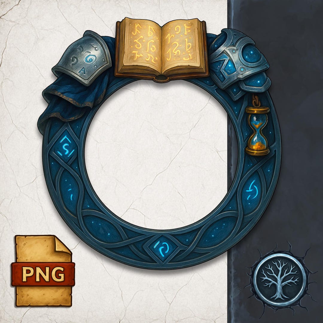 Wizard Token Border: Mage Frame for VTT RPG (PNG) - Etsy