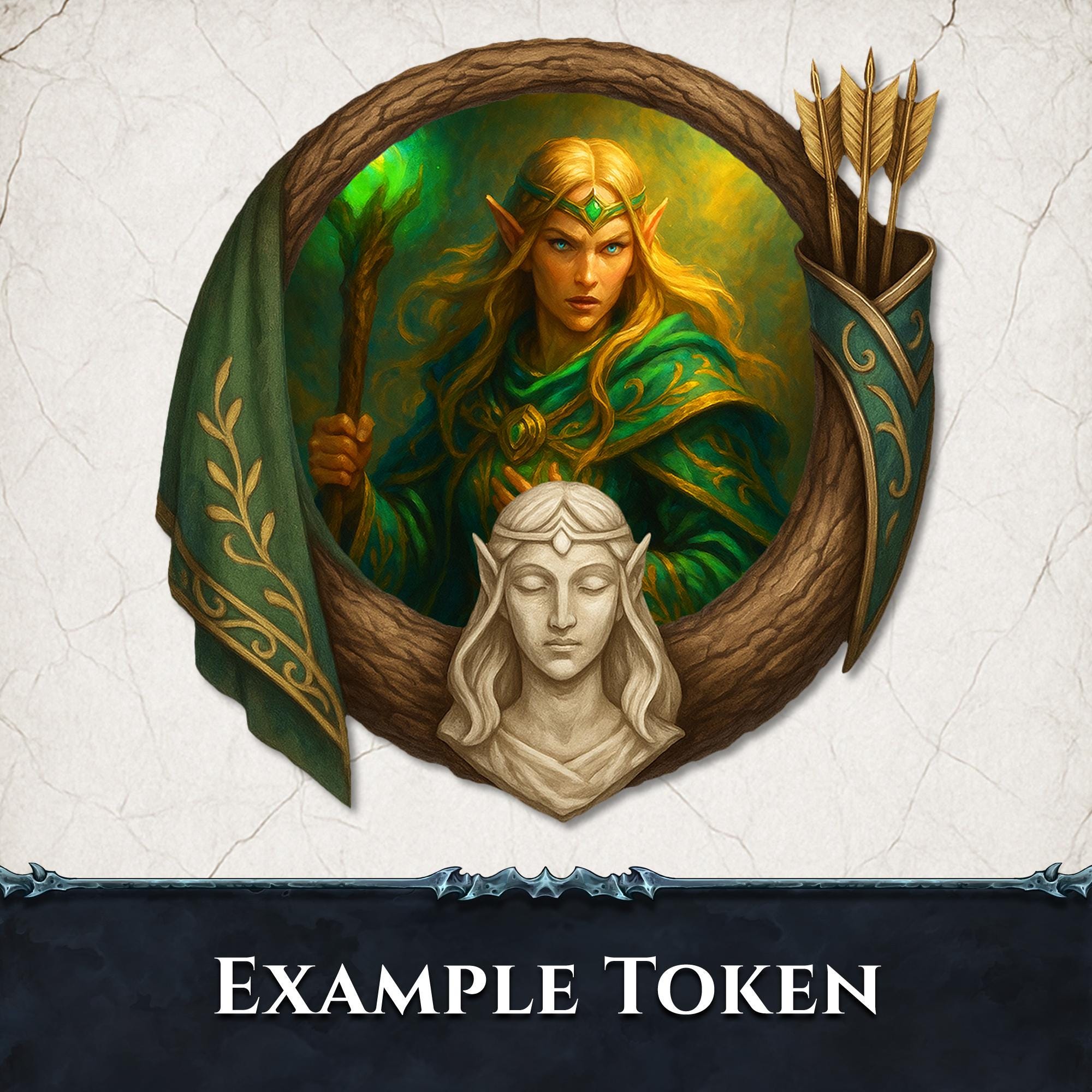 Elf Token Frame: Dnd Character Portrait Frame (PNG Digital Download) - Etsy