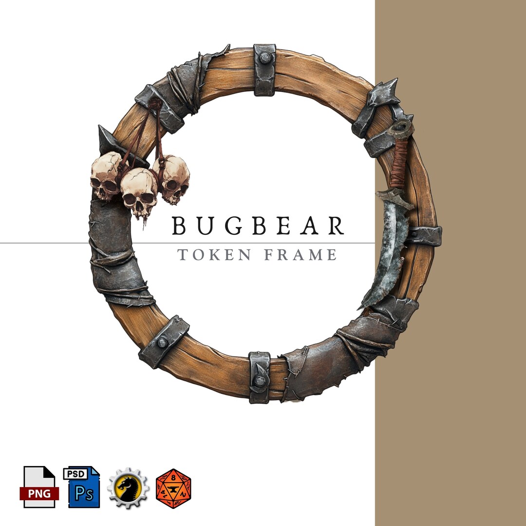 D&D Bugbear Token Border for Dungeons and Dragons Tabletop RPG Roll20 VTT Foundry and Dnd ...