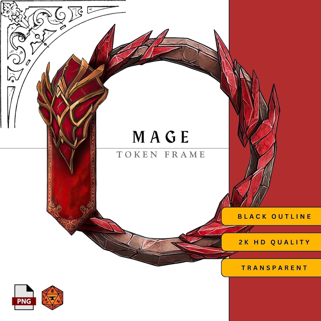 Dnd Mage Class Token Border for Dungeons and Dragons Tabletop RPG ...