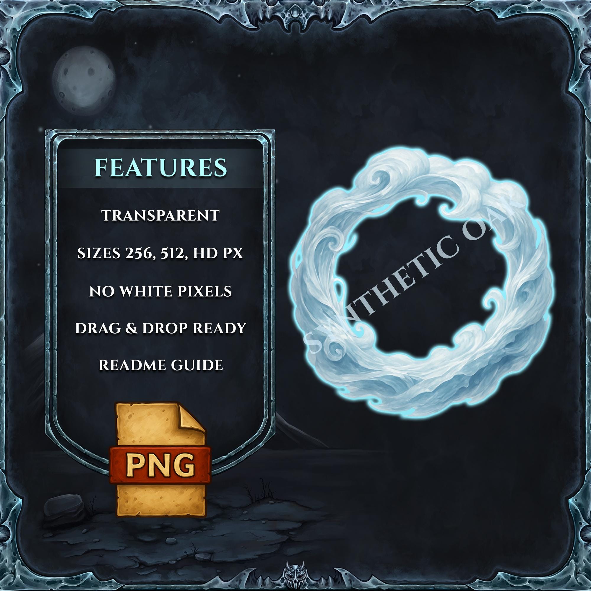 Air Elemental Token Border for Dnd Character Portraits (PNG Files ...