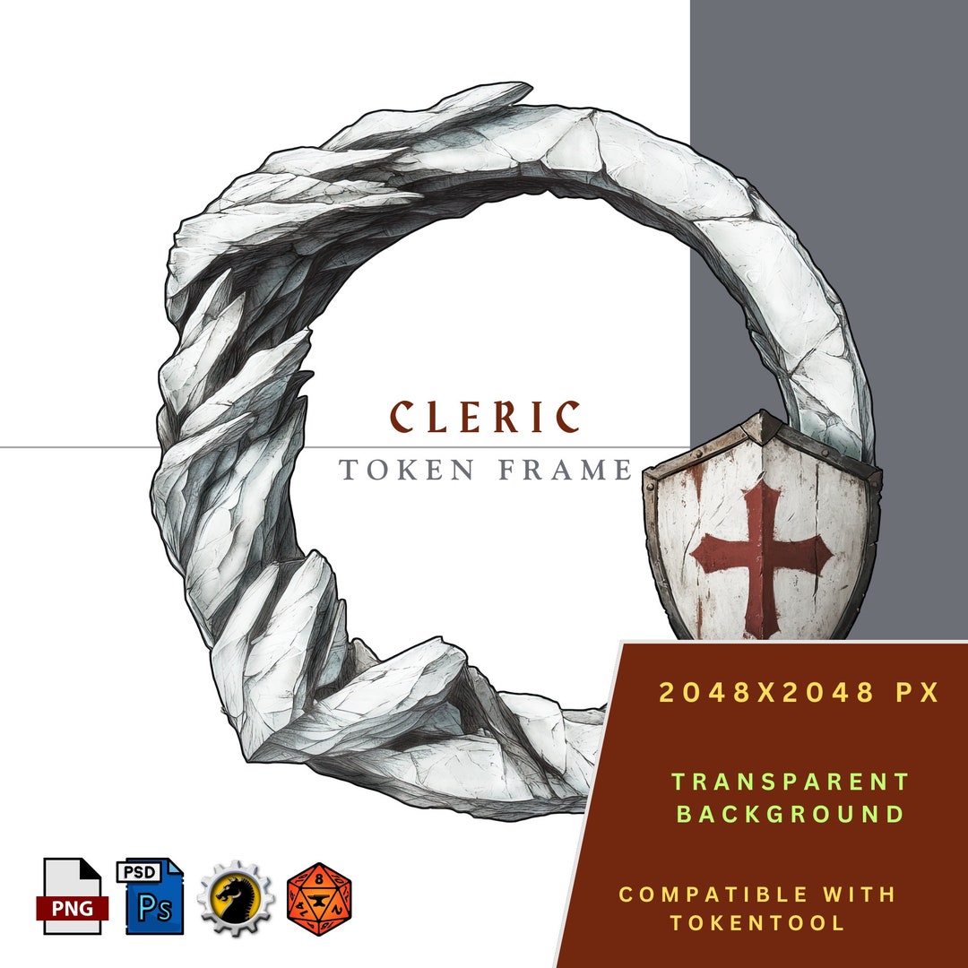 D&D Cleric Clergy Token Border for Dungeons and Dragons Tabletop RPG ...