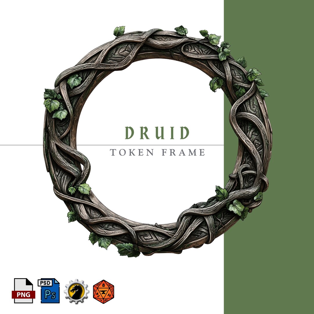 D&D Druid Token Border for Dungeons and Dragons Tabletop RPG Roll20 VTT ...