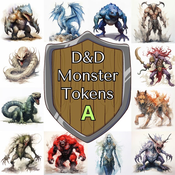 Monster Tokens - Etsy
