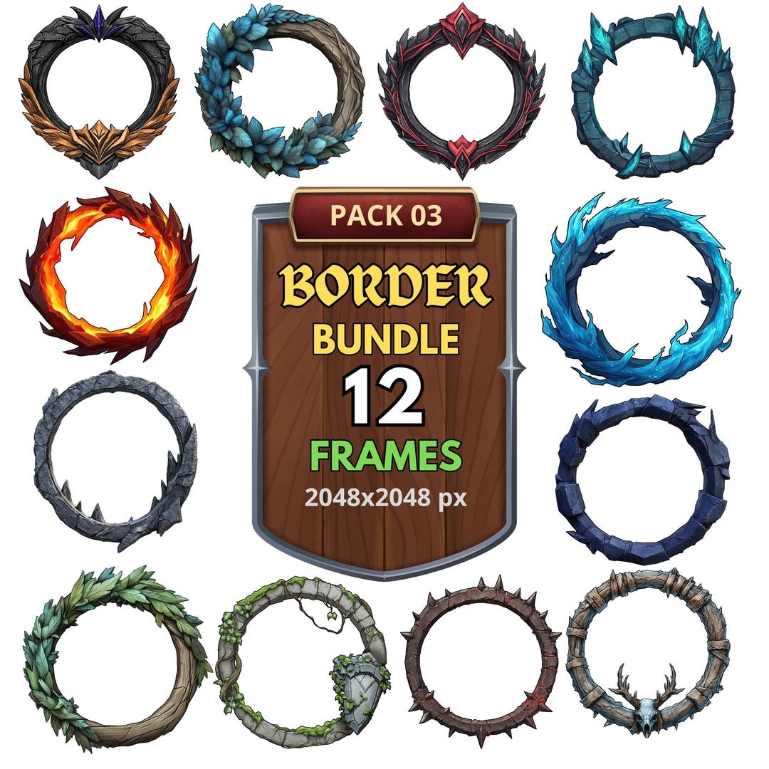 Dnd Border Bundle 12 Token Frames for Tabletop Dungeons and Dragons RPG ...